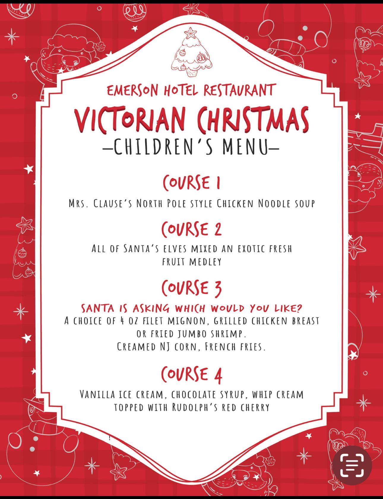 Holiday Menus - The Emerson Hotel Restaurant
